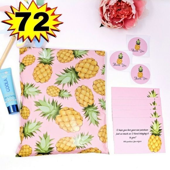 Upaknship | Office | 72pc Pineapplepackagingsupplies Kitpolymailers | Poshmark
